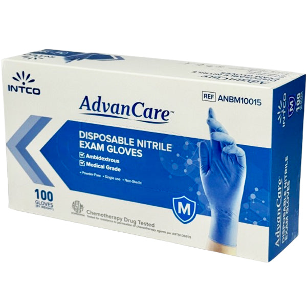 ADVANCARE - NITRILE GLOVES MEDIUM 3.5MIL 100 CT