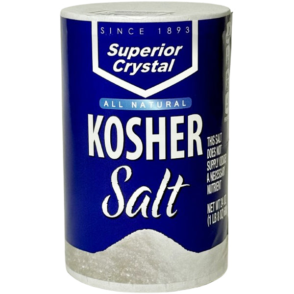 SUPERIOR CRYSTAL - KOSHER SALT CANISTER 12x1.5 LB